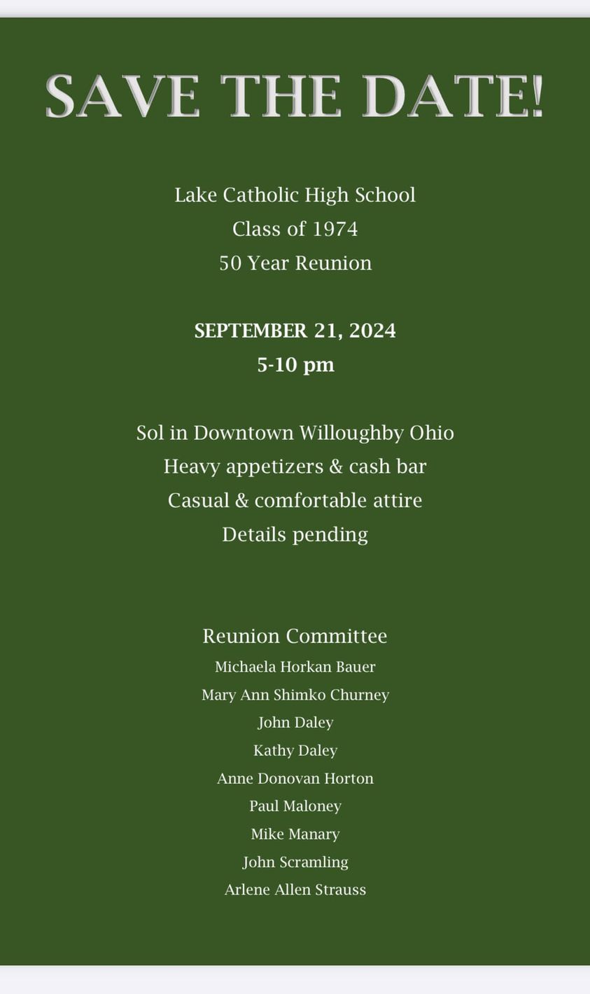 Class Reunions - Lake Catholic High School